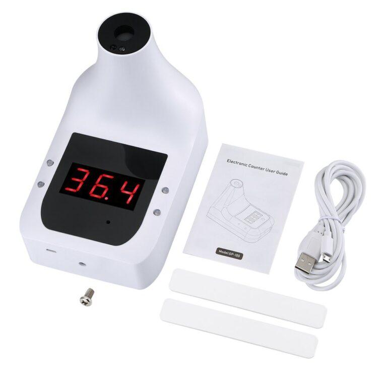 Gp-100 Plus Wall-Mounted Bracket Type Voice Alarm Thermometer No Touch ...